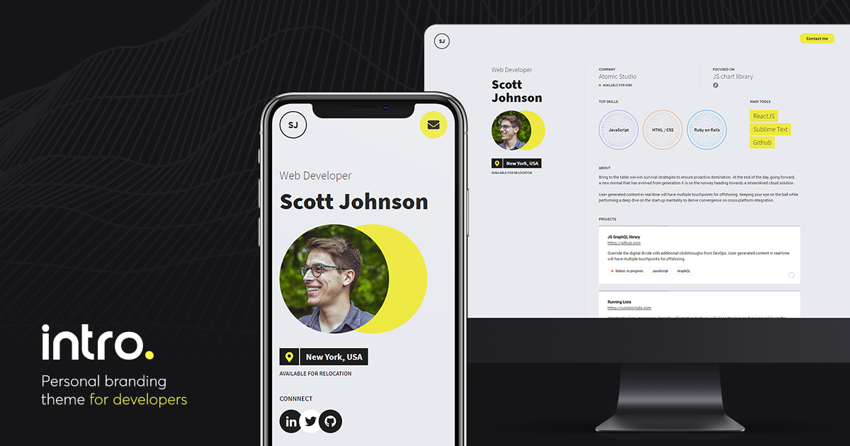 Intro. personal branding theme
